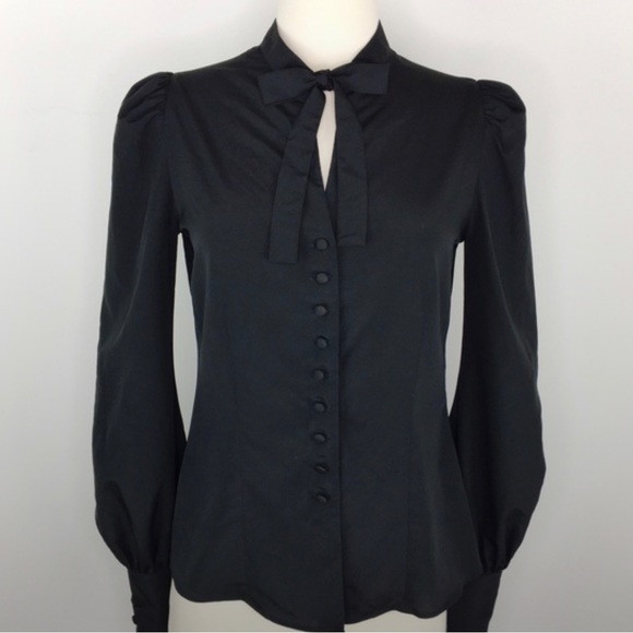 Tom Ford | Tops | Tom Ford Tie Neck Uniform Button Up Blouse | Poshmark